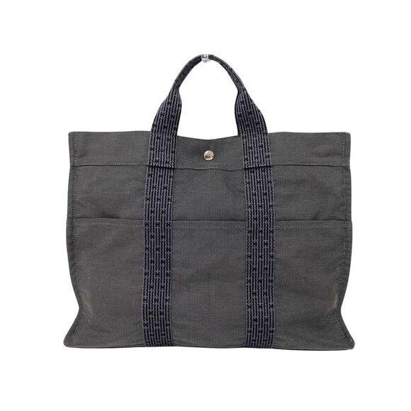 Hermès | Bags | Herms Herline Grey Canvas Tote Bag Preowned | Poshmark